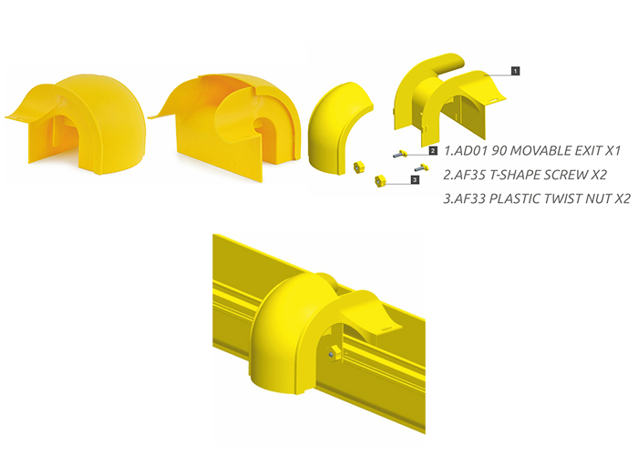 90 MOVABLE EXIT W/O CORRUGATED PIPE KIT – RNM Netconnect Co